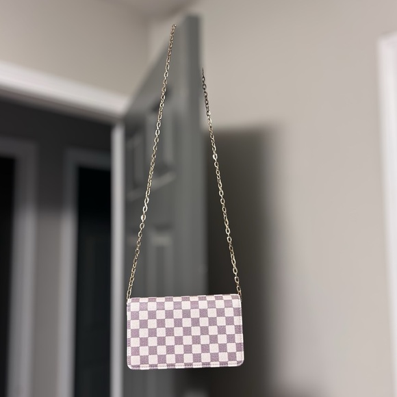 Daisy Rose | Bags | Daisy Rose Crossbody Bag White Checkered With Gold ...